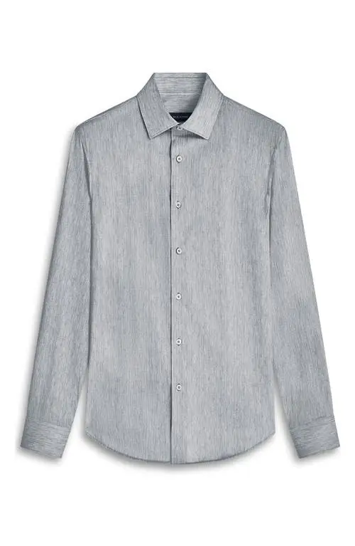 Bugatchi James Ooohcotton® Chambray Print Button-up Shirt - Black