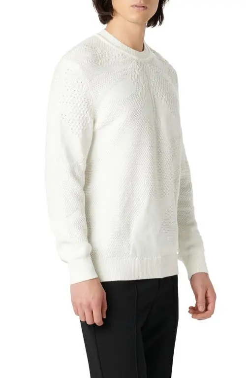 Bugatchi Texture Stitch Crewneck Sweater