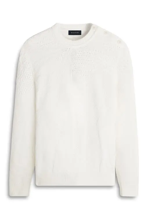 Bugatchi Texture Stitch Crewneck Sweater