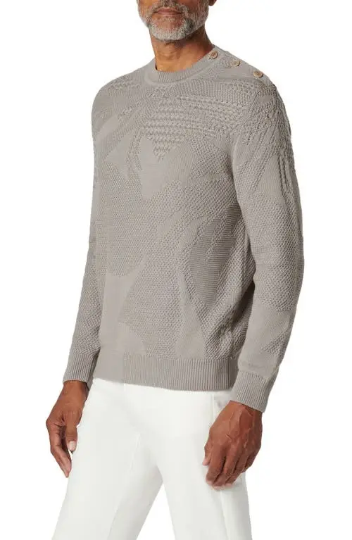 Bugatchi Texture Stitch Crewneck Sweater - Willow