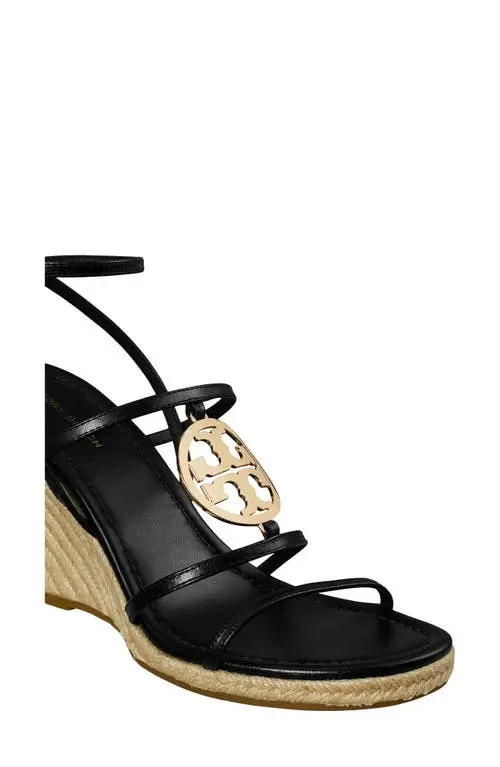 Tory Burch Capri Miller Espadrille Wedge - Black/gold