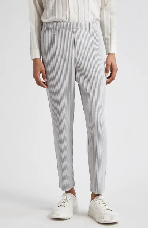 Issey Miyake Pleated Pull-on Pants - Light Gray