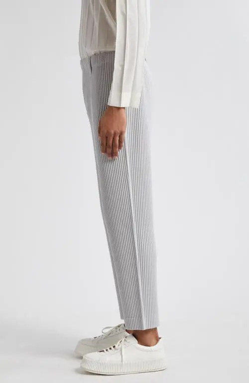 Issey Miyake Pleated Pull-on Pants - Light Gray