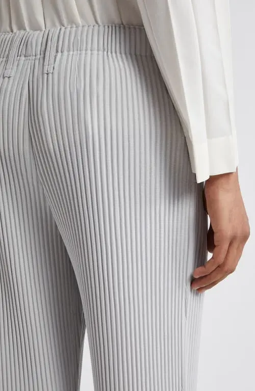 Issey Miyake Pleated Pull-on Pants - Light Gray