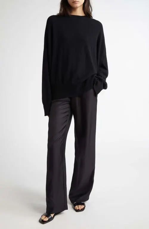 Loulou De Saison Alera Silk Straight Leg Pants - Black