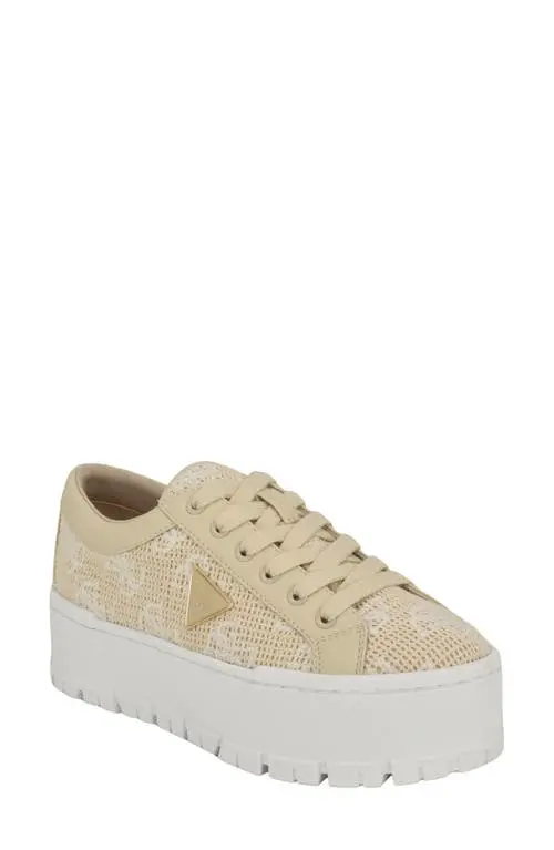 Guess Tesie Platform Sneakers - Light Natural