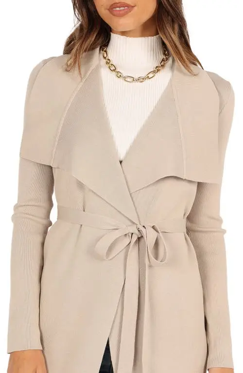 PETAL & PUP Audrina Longline Cardigan - Stone