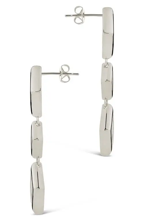 Sterling Forever Lissie Cubic Zirconia Linear Drop Earrings