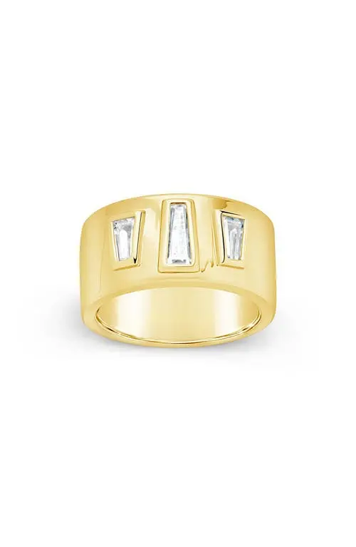 Sterling Forever Colsie Cigar Band Ring - Gold