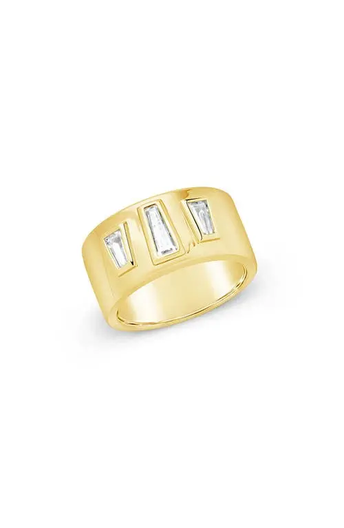 Sterling Forever Colsie Cigar Band Ring - Gold