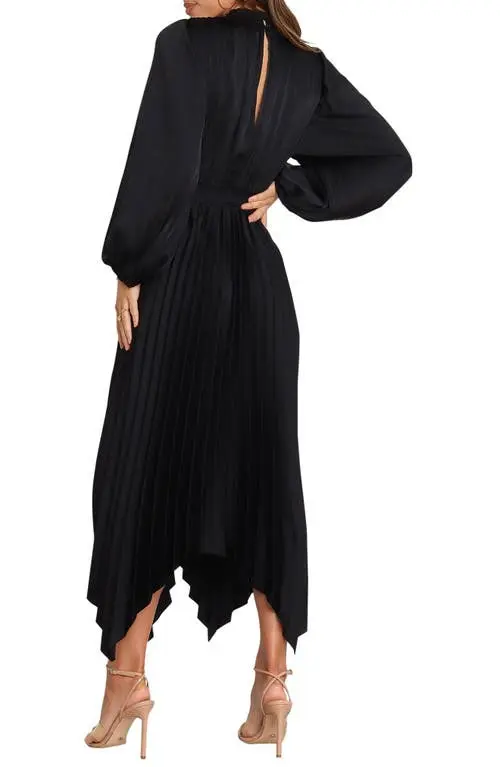 PETAL & PUP Eloise Pleated Balloon Sleeve Midi Dress