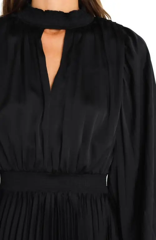 PETAL & PUP Eloise Pleated Balloon Sleeve Midi Dress