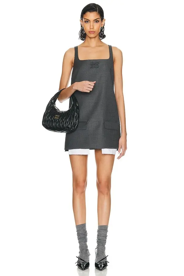 Miu Miu Logo Mini Dress