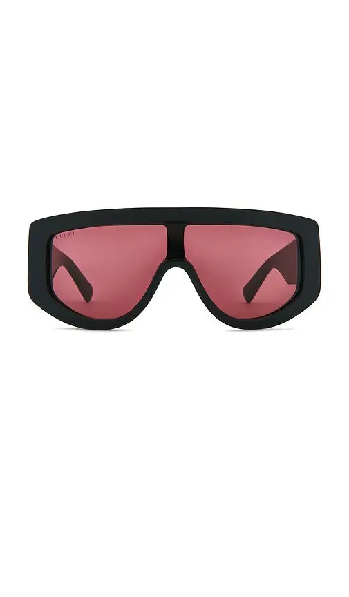 Gucci Mask Sunglasses - Black & Red
