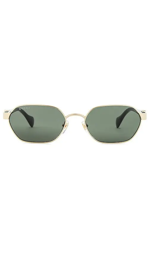Gucci Mini Running Oval Sunglasses In Metallic