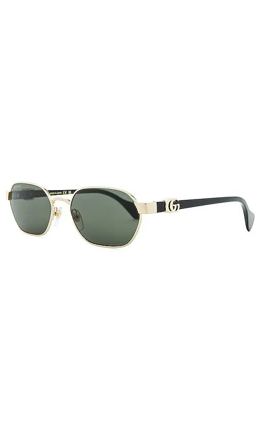 Gucci Mini Running Oval Sunglasses In Metallic