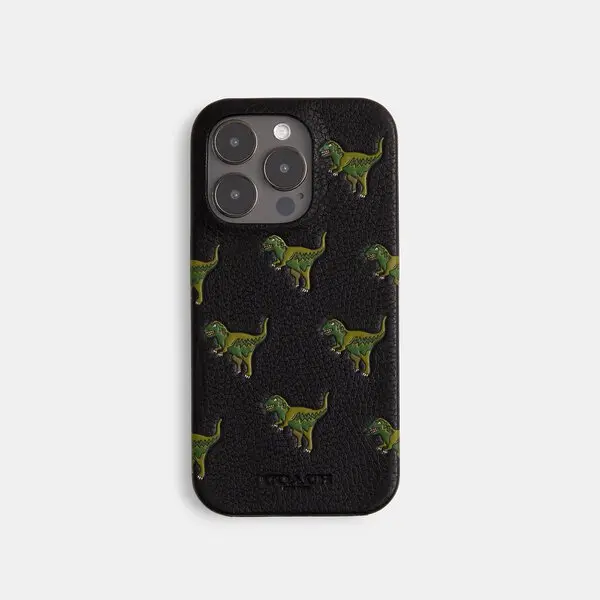 COACH Iphone 15 Pro Max Case With Rexy - Black