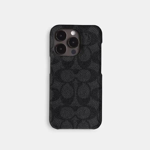 COACH Iphone 15 Pro Case In Signature Canvas