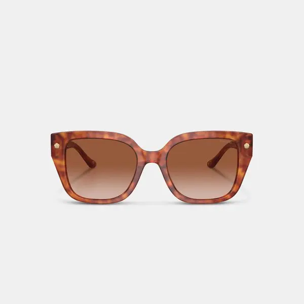COACH® Charms Oversized Square Sunglasses - Caramel Tortoise