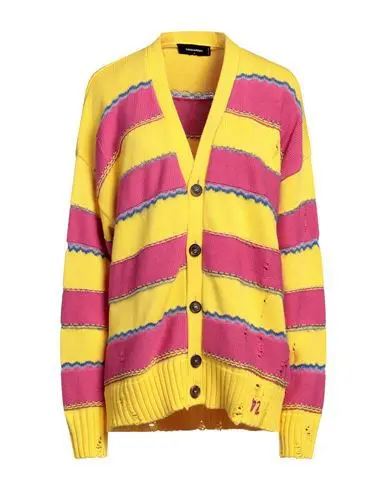 Dsquared2 Striped Knit Cardigan - Yellow