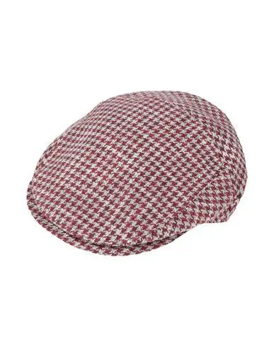 Borsalino Cotton, Linen, And Virgin Wool Flat Cap - Red