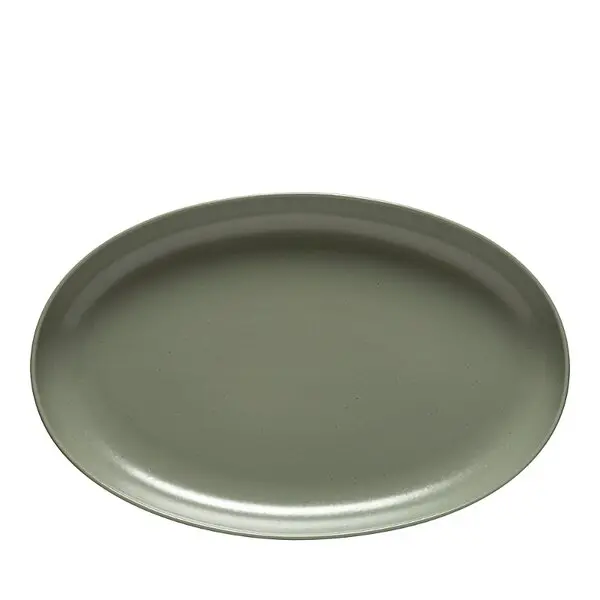 COSTA NOVA Pacifica 16 Oval Stoneware Platter - Artichoke Green