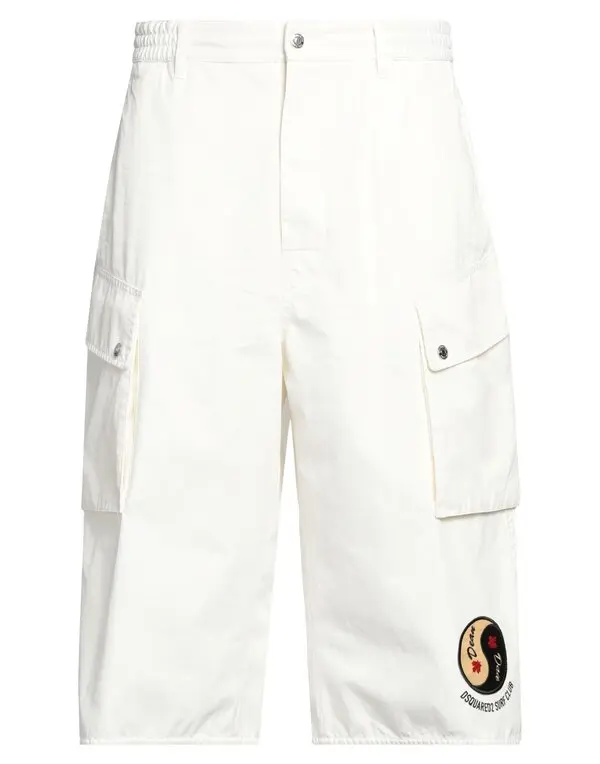 Dsquared2 Cotton Cargo Shorts - White