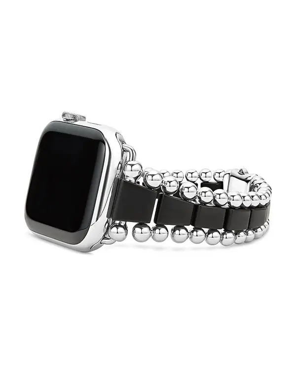 Lagos Smart Caviar Apple Watch Bracelet 42mm - Black/silver
