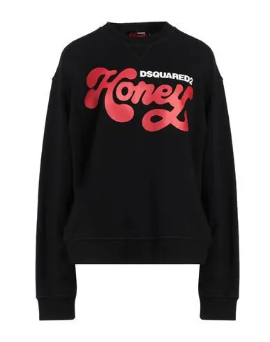 Dsquared2 Cotton Sweatshirt With Logo Print - Black