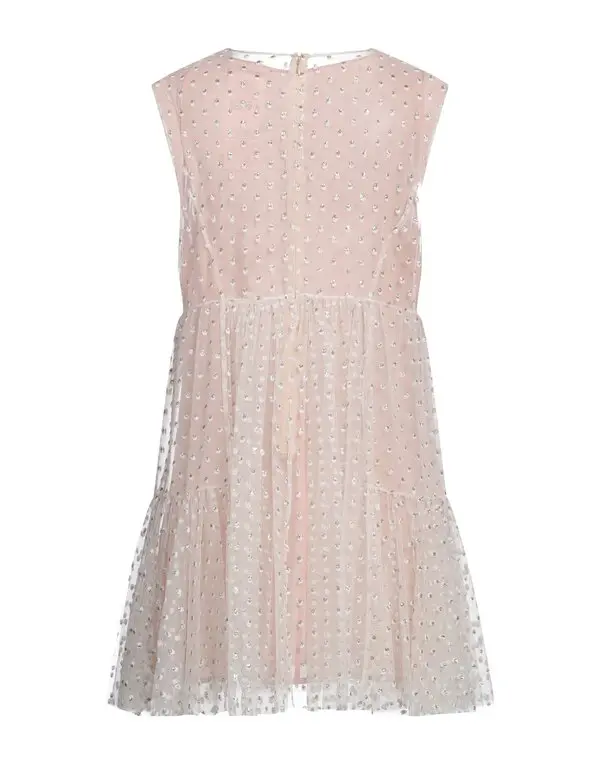 Dsquared2 Polyamide Mini Dress With Polka Dots And Embellishments
