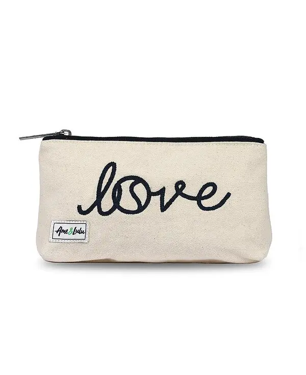 AME & LULU Love Stitched Cosmetic Case Bag - No Color
