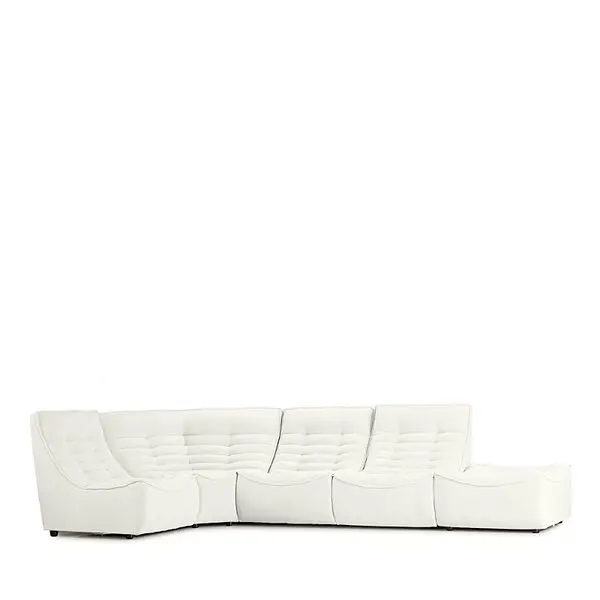 GIUSEPPE NICOLETTI Trattino 5 Piece Power Reclining Sectional - Riccio Bianco