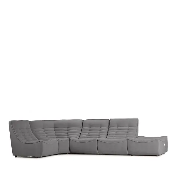 GIUSEPPE NICOLETTI Trattino 5 Piece Power Reclining Sectional - Riccio Fumo