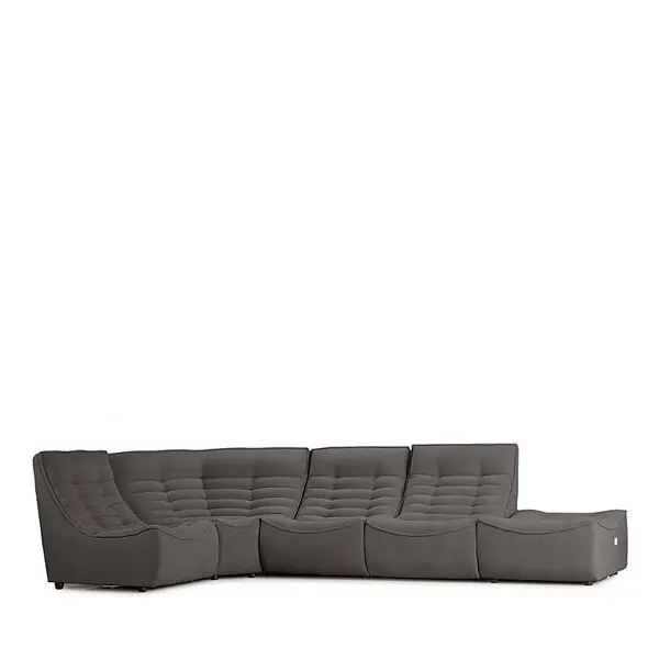 GIUSEPPE NICOLETTI Trattino 5 Piece Power Reclining Sectional - Riccio Grigio
