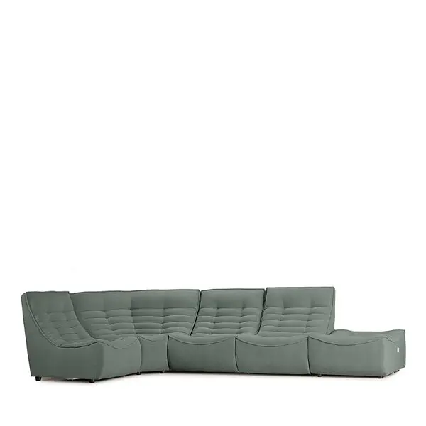 GIUSEPPE NICOLETTI Trattino 5 Piece Power Reclining Sectional - Riccio Menta