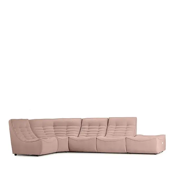 GIUSEPPE NICOLETTI Trattino 5 Piece Power Reclining Sectional - Riccio Rosa