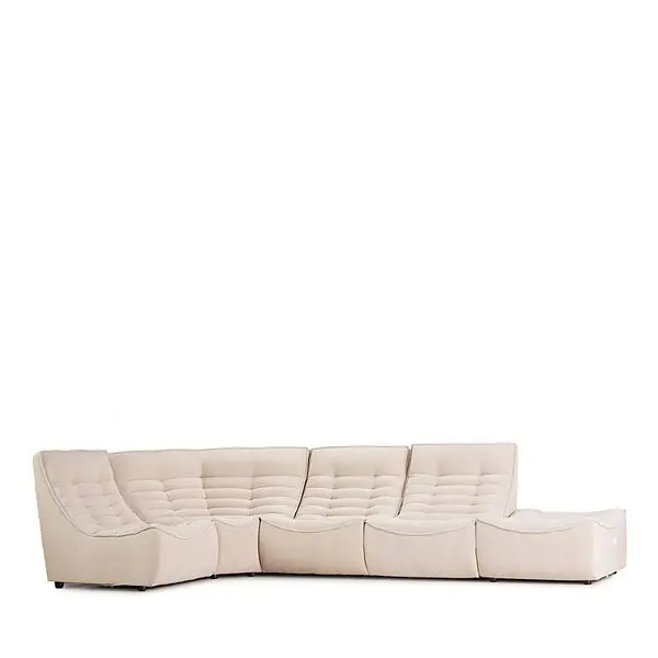 GIUSEPPE NICOLETTI Trattino 5 Piece Power Reclining Sectional - Riccio Sabbia