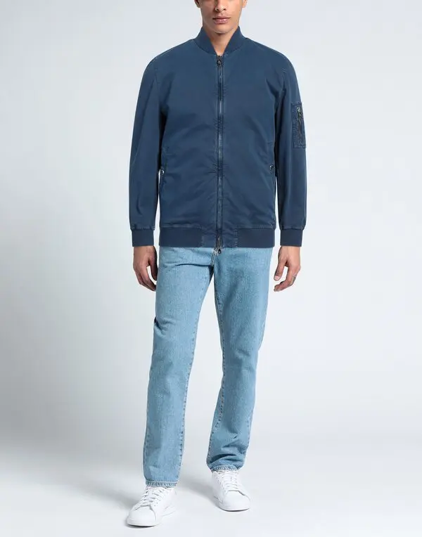 Brunello Cucinelli Denim Bomber Jacket - Blue