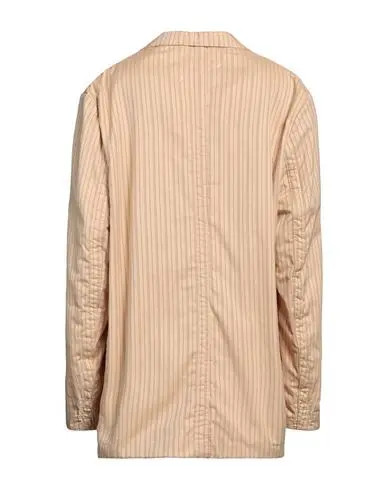 MAISON MARGIELA Pinstriped Single-breasted Blazer - Beige