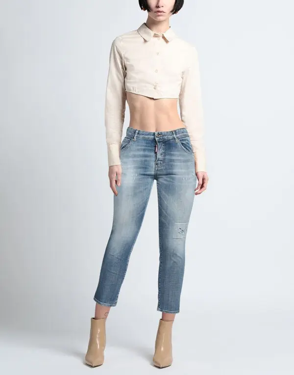 Dsquared2 Skinny Fit Jeans With Faded And Distressed Details