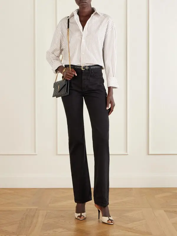 Saint Laurent Cassandre Mini Matelassé Leather Chain Wallet