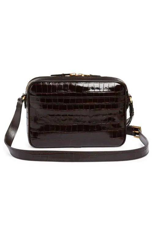 TOM FORD Croc-embossed Leather Messenger Bag