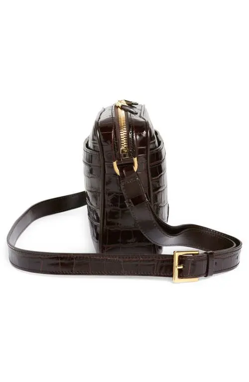 TOM FORD Croc-embossed Leather Messenger Bag