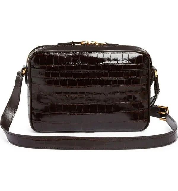 TOM FORD Croc-embossed Leather Messenger Bag