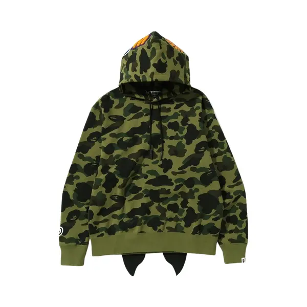 A BATHING APE 1st Camo Shark Relaxed Fit Hoodie - Green