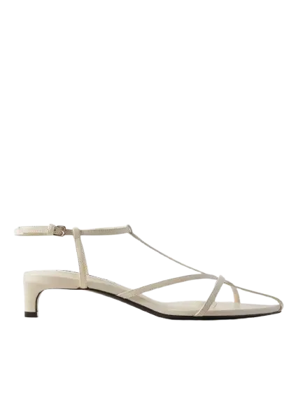 JIL SANDER Leather Slingback Sandals - Cream