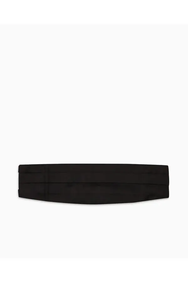 Giorgio Armani Silk Satin Tuxedo Cummerbund - Black
