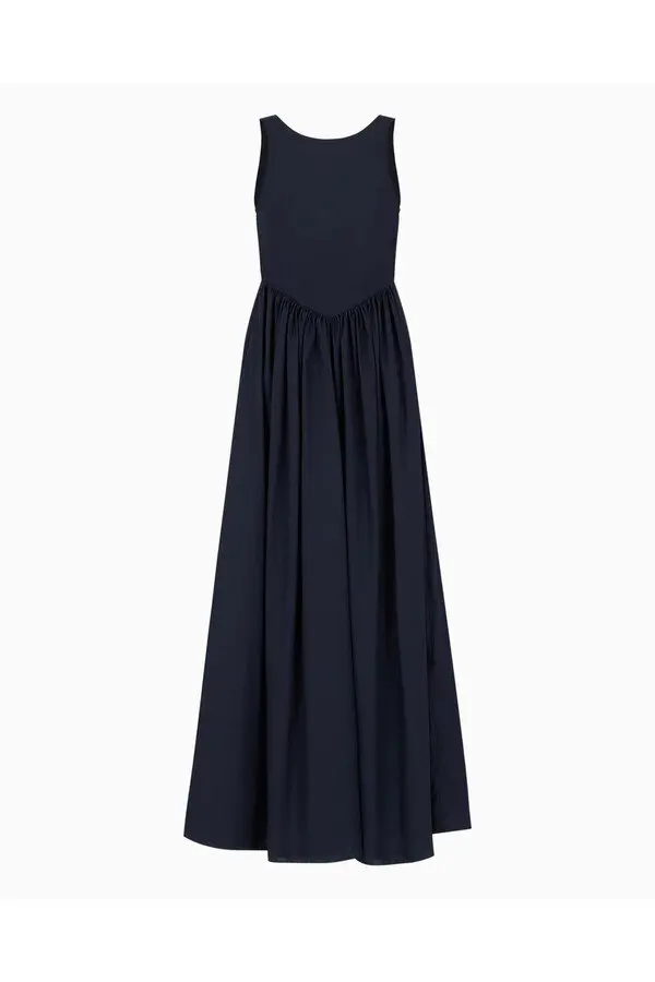 Emporio Armani Long Poplin Dress - Blue / Navy