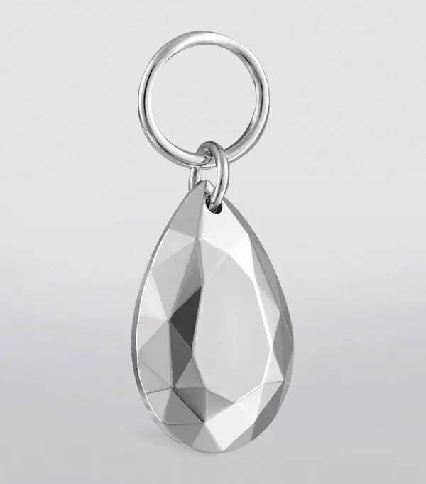 MARIA TASH Faceted Pear Charm - White