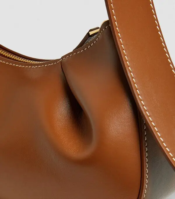 ELLEME Leather Dimple Moon Shoulder Bag